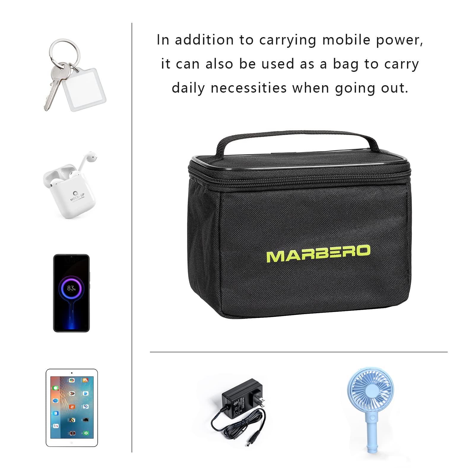 Carrying Case for M82 M82MAX Portable Power Station Carrying Bag Water Resistant Easy to Carry Exclusive for MARBERO