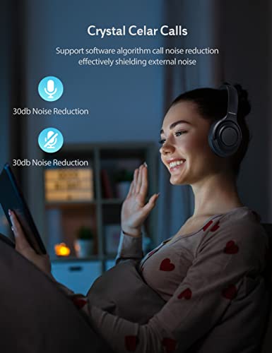 INFURTURE H1 PRO Hybrid Active Noise Cancelling Headphones，Over Ear Bluetooth 5.3 Headphones with Multiple Modes，3 EQ Modes Low Latency, 60H Playtime for Adults, Kids, TV, Travel, Home Office