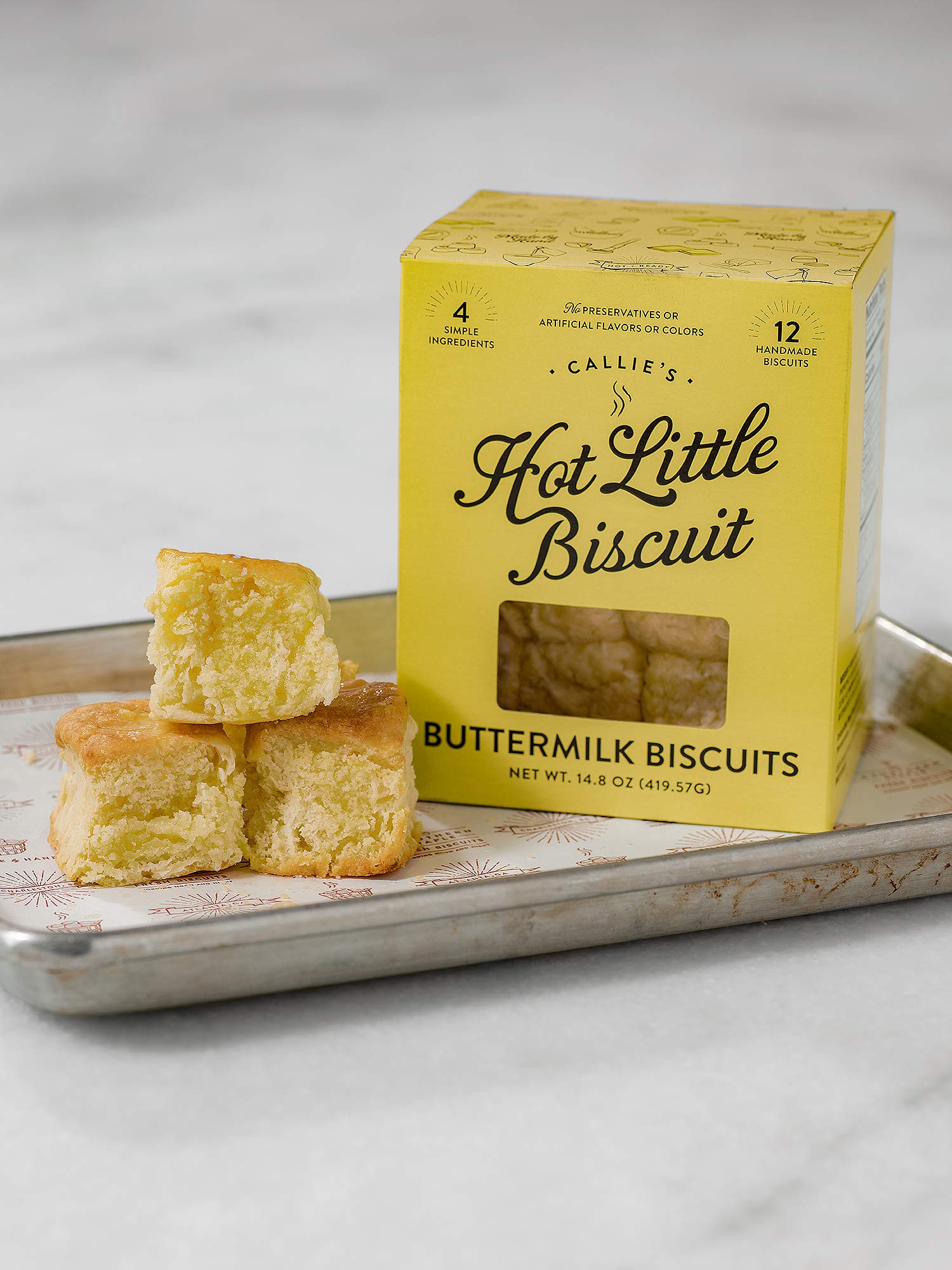 Callie's Hot Little Biscuit| Buttermilk Biscuit | Handmade Southern Biscuits | Two 12-Packs | 24 Biscuits Total