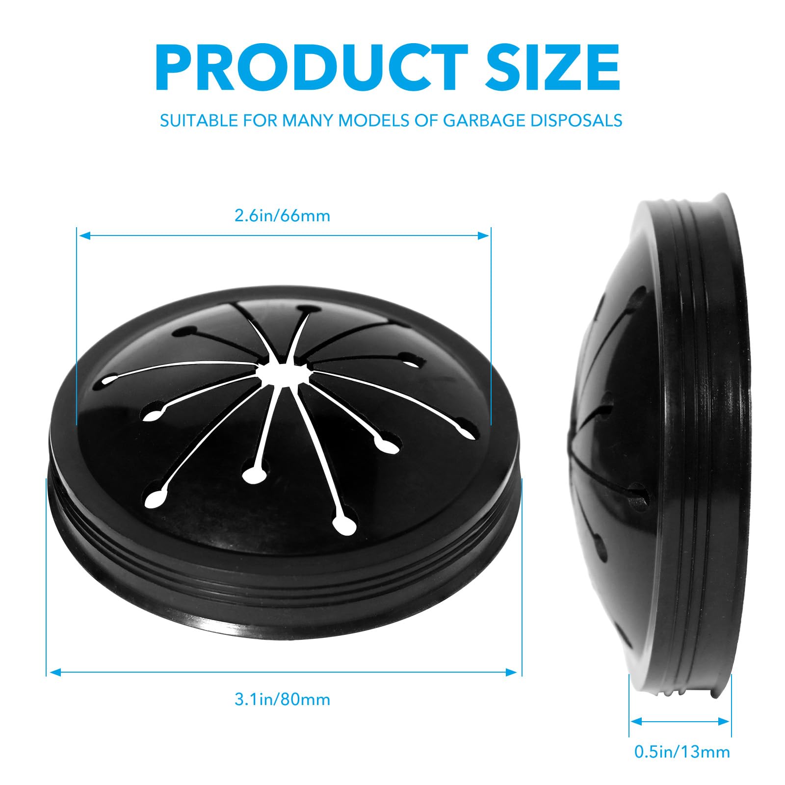 Kitchen Garbage Disposal Rubber Drain Insert,3pcs Garbage Disposal Cover,3 Inch Garbage Disposal Splash Guard,Disposal Splash Guard,Kitchen Sink Rubber Drain Guard