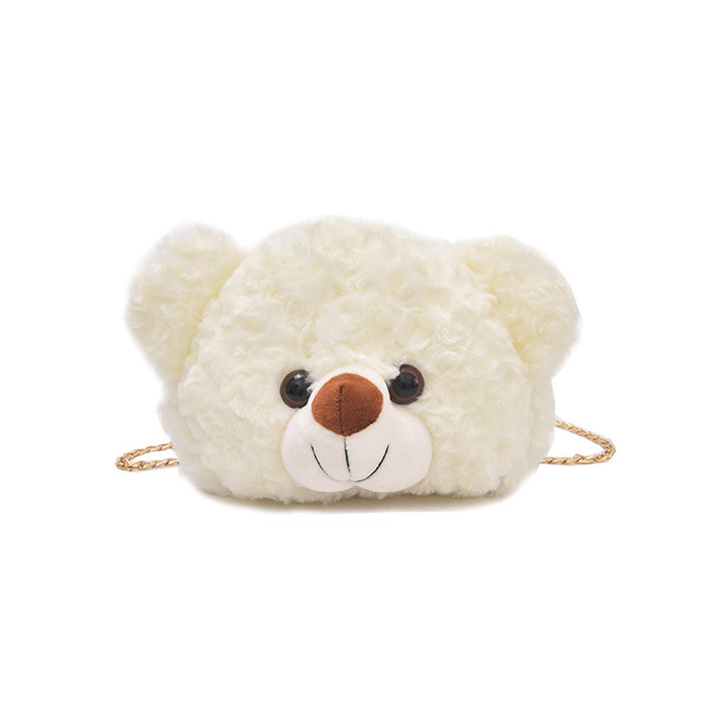 Womens Cute Plush Crossbody Shoulder Bag Fluffy Chic Plush Wallet Purse Furry Handbag with Chain