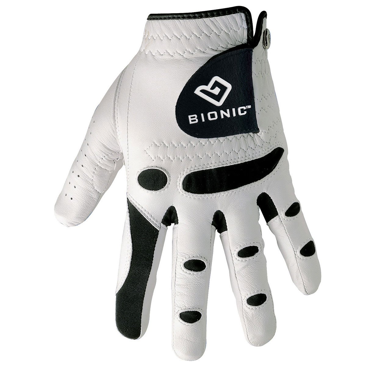 Bionic Stable Grip Golf Glove Mens Classic (White, LEFT, MED LARGE)