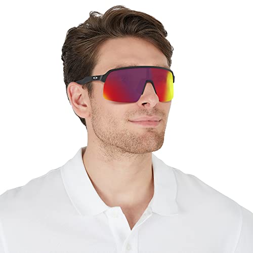 Oakley Men's OO9463 Sutro Lite Rectangular Sunglasses, Matte Black/Prizm Road, 39 mm