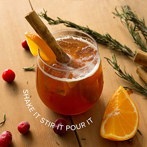 TOSSWARE POP 12oz Vino Jr Set of 12, Premium Quality, Recyclable, Unbreakable & Crystal Clear Plastic, Cocktail, 12 Count (Pack of 1), Whiskey Glasses