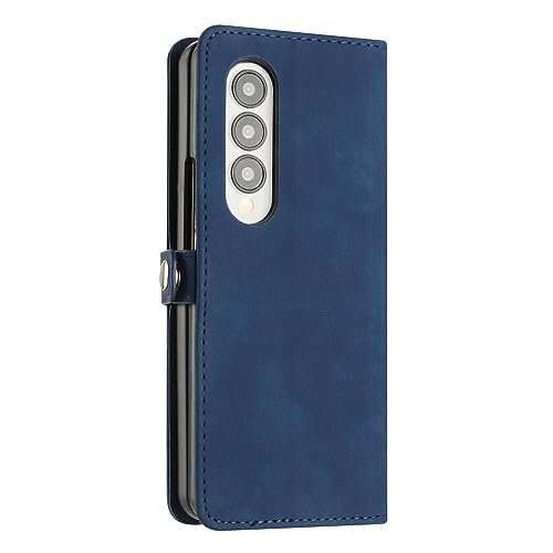 phone flip case Wallet Case for Samsung Galaxy Z Fold 4, Compatible with Samsung Galaxy Z Fold 4 Case [TPU Shockproof Interior Case] PU Leather Case with Magnetic Flip Cover phone screen protection (