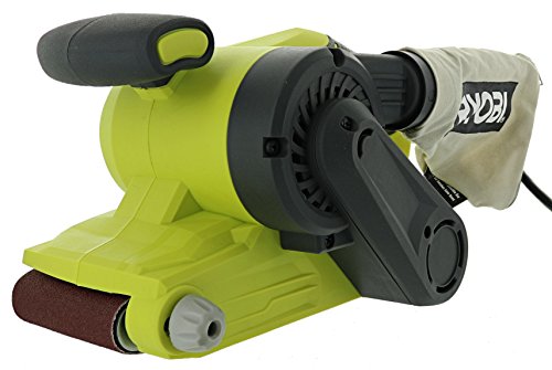 Ryobi BE319 6 Amp Portable 320 Feet / Minute Corded Belt Sander (3β x 18β) w/ Onboard Removable Dust Bag (Medium Grit Sanding Belt Included)