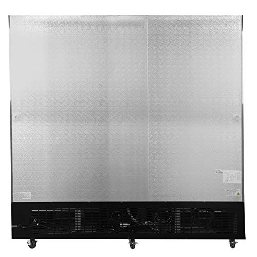 Vortex Refrigeration Refrigerator 3 Solid Door Commercial Stainless Steel- 72 Cu. Ft. …