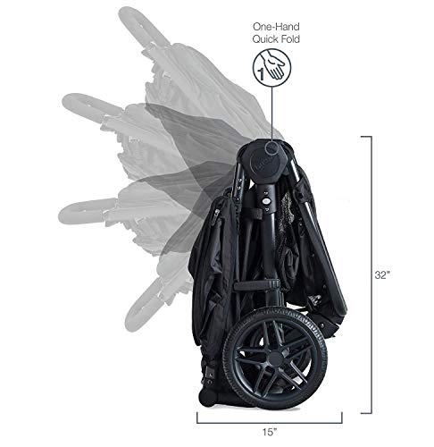Britax B-Free Stroller, Frost - All Terrain Tires - Adjustable Handlebar - One Hand Fold - Large UV50 Canopy