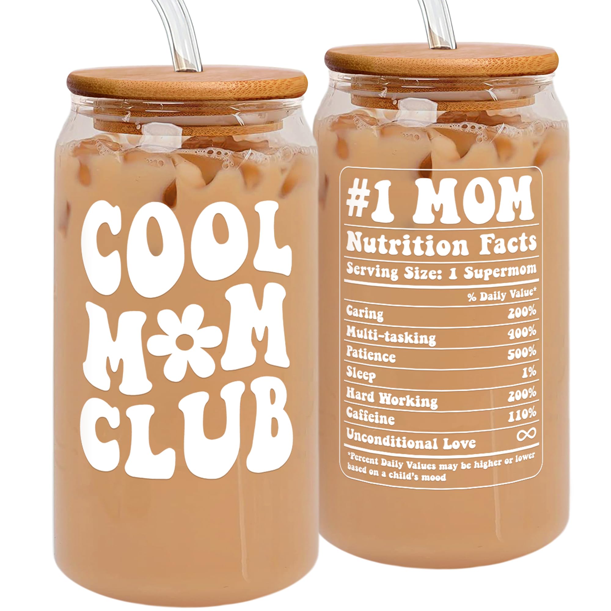 Gifts for Mom from Daughter Son - Mom Wife Gifts for Christmas, Mom Christmas Gifts, Christmas Gifts for Mom - Mom Birthday Gifts, Birthday Gifts for Mom - New Mom Gifts for Women - 20 Oz Can Glass