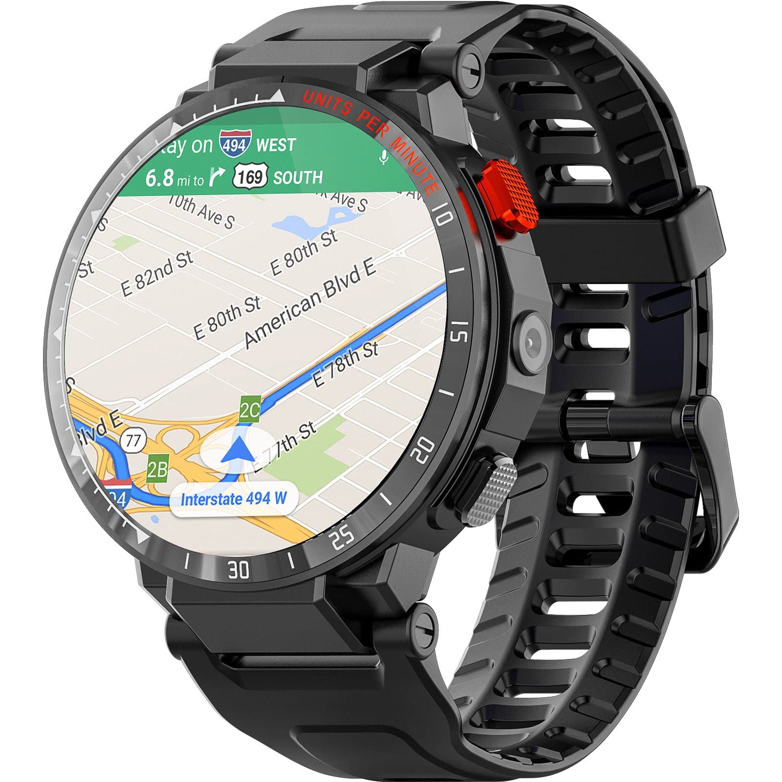 Dual System Android 9.1 Smart Watch 1GB+16GB 4G GPS WiFi Smart Watch Men Smartwatch with Camera Sim Supported