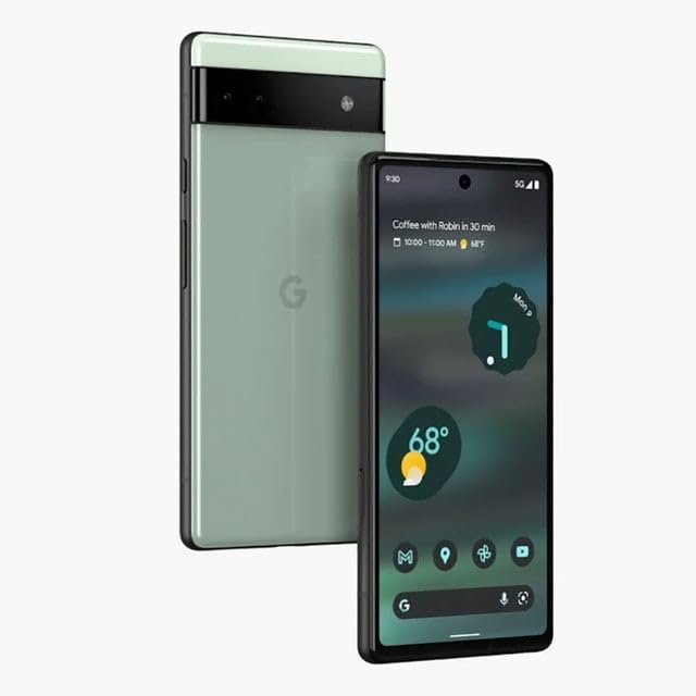 Google Pixel 6A 5G Smartphone 6GB RAM 128GB ROM 6.1" OLED Display Octa Core NFC US/Japan Version Full Screen Android Mobile Phone Add case n Film/Charcoal/China|128G|6GB|JPN Version
