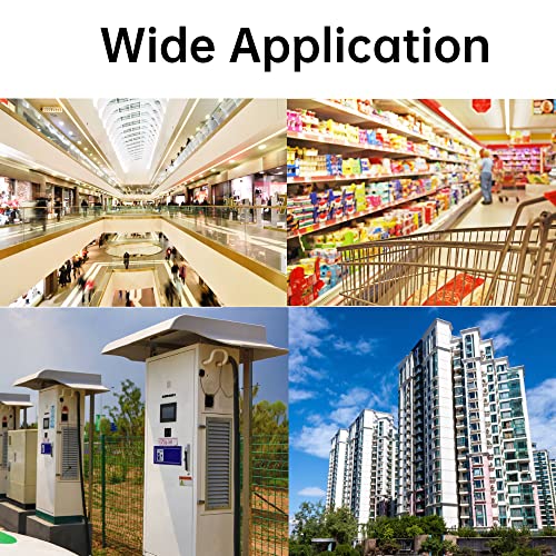 Electric Meter, KWh Meter, Single Phase 4P LED DIN-Rail Electricity Power Consumption Wattmeter Energy Meter, 10-40A
