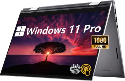 Dell Inspiron 14 5410 2-in-1 Convertible Business Laptop, 14” FHD Touchscreen, 11th Gen Intel Core i5-1135G7, Windows 11 Pro, 8GB RAM 256GB SSD, Fingerprint Reader, Backlit Keyboard (Renewed)