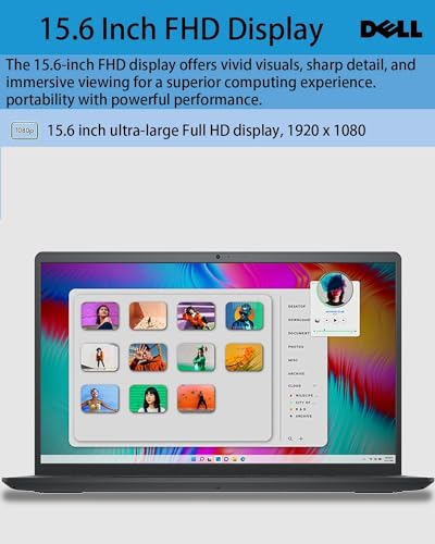 Dell Inspiron 15 3000 Business Laptop Computer, 15.6 Inch FHD PC Laptop, Intel Quad Core i5, Windows 11 Pro, 16GB RAM, 1TB HDD, Lifetime Microsoft Office, Numeric Keyboard, HDMI, Black