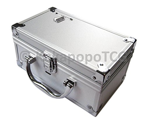 KakapopoTCG D3 Silver Metal Storage Carry Case Cube Trading Cards Deck Box Toploader TCG Protector Sleeve Card Game MTG Magic YGO Commander EDH FaB TCG PTCG