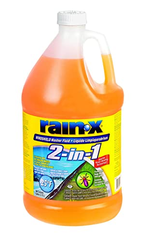 Rain-x 113645 De-icer & Bug Remover Windshield Washer Fluid, 1 Gallon (Pack of 6)