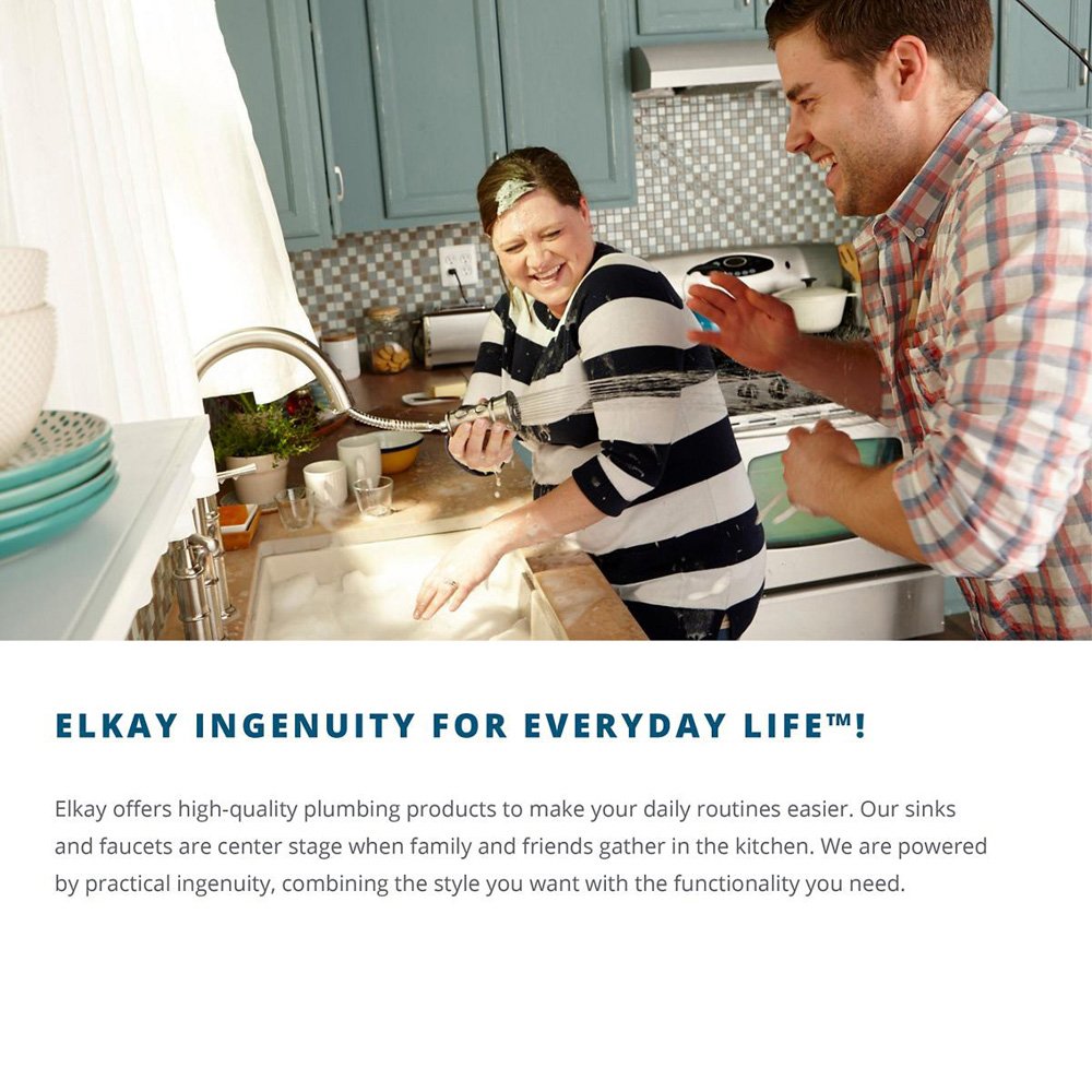 Elkay LRADQ151765PD2 Lustertone Classic Single Bowl Drop-in Stainless Steel ADA Sink with Perfect Drain