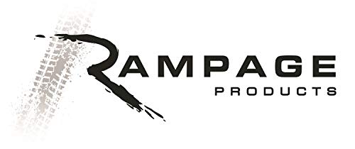Rampage Custom Fit Rear Seat Cover | Black/Grey Polycanvas | 5057821 | Fits 2007 - 2018 Jeep Wrangler JK Unlimited 4-Door