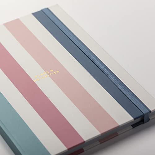 Busy B Week Planner & Lists Stripe - A5 undated 52 page weekly planner with tear-off lists