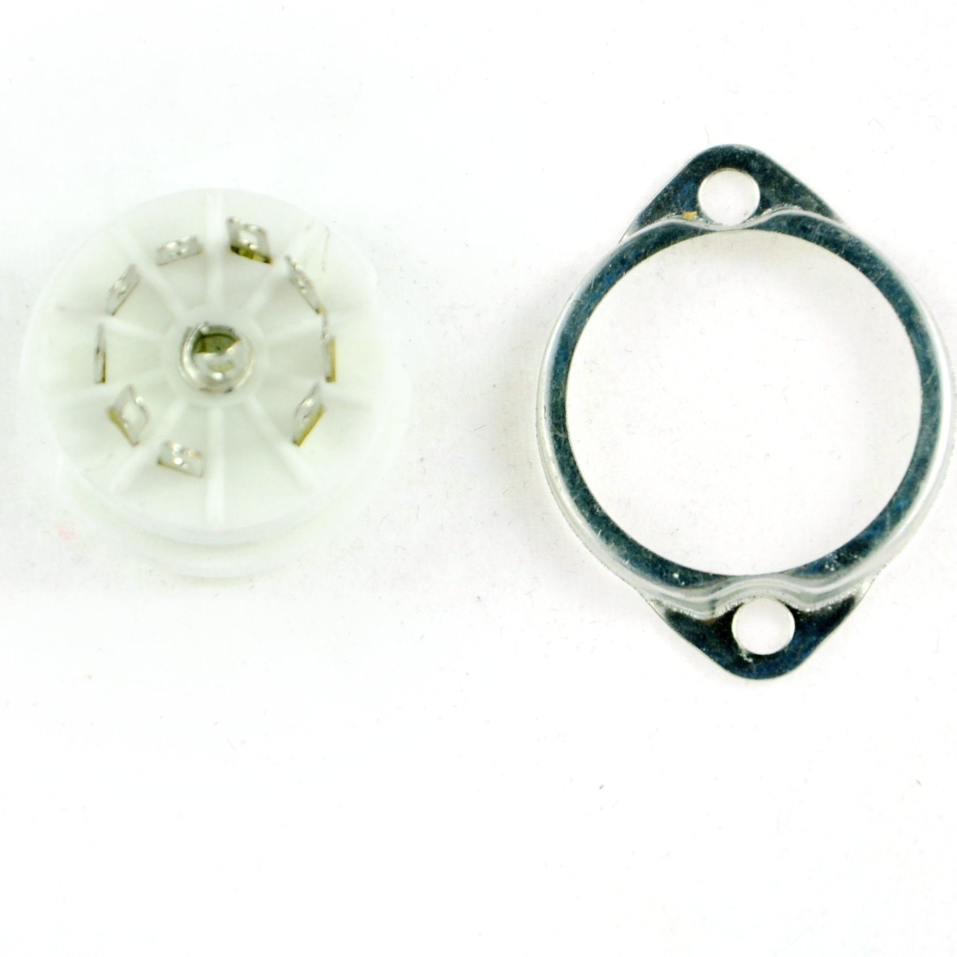 Cary 4pcs 9pin Ceramic Vacuum Tube Socket Mount Valve Base for 12ax7 12au7 6n11 Ecc83