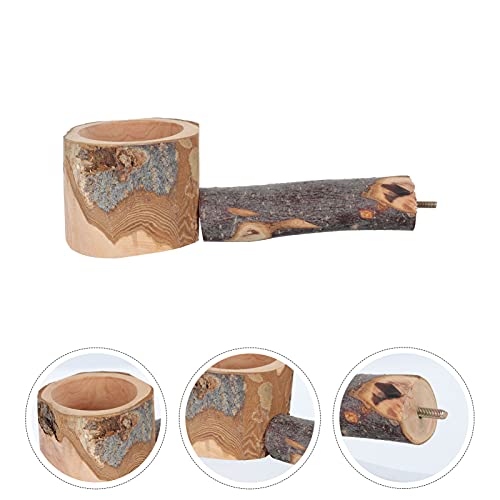 Happyyami 1 Pc Bird Food Bowl Bird cage Food Dish Birds Food Bowl Birds Feeding Dispenser Hamster Ladder Toy Bird Water Container Bird Feeding Dish Cups Pigeon Rest Vertical Wood Stand