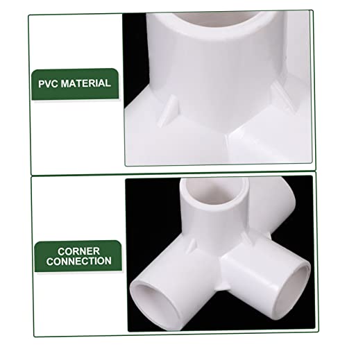 Happyyami 20 Pcs Water Pipe Elbow Clothes Rack with Shelf Carassosories Pvc Fittings Pvc Pipe 1/2 Inch Dress Hangers Elbow Fitting Tee Corner Fitting 4 Way Pvc Tee Pvc Pipe Connector Frame
