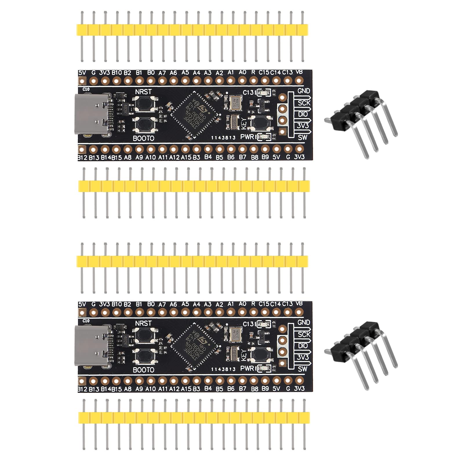 DWEII 2 PCS STM32F401 Development Board STM32F401CCU6 STM32F4 Development Board Learning Board 64KB RAM 256KB ROM for Arduino & Learning Board Plate Computer Office, Electronic Accessories