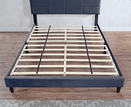 Furniture of America Halifax Modern Storage Fabric California King-Size Bed with USB for Bedroom, Guest Room Bed, Gray
