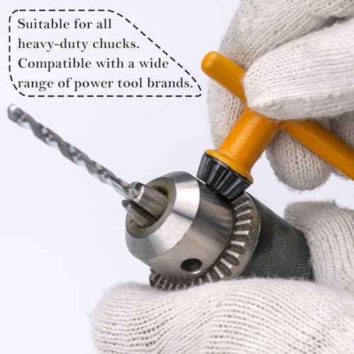 Famgee Replacement Drill Chuck Key Wrench Electric Drill Clamping Tool (Chuck Diameter: 3/4" / 5/8" / 1/2" / 3/8" / 1/4") - 5 Sizes