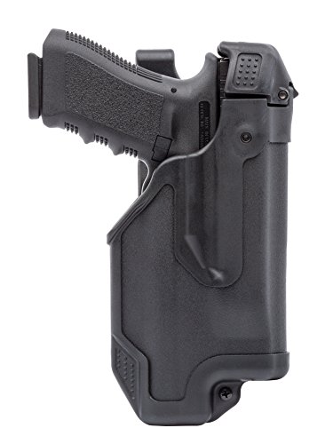 BLACKHAWK 44E000BK-L Glock 17/22/31 Epoch Level 3 Molded Light Bearing Duty Holster, Matte