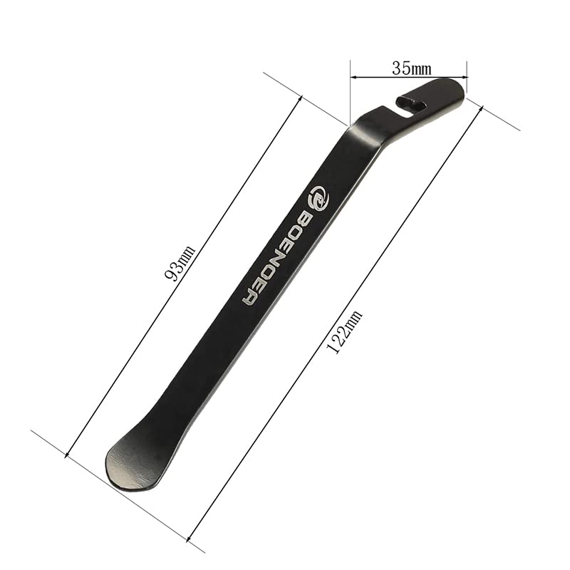 Boenoea Bicycle Tire Lever Stainless Steel Tire Changing Tool,Bike Tire Removal Repair Tools (Metal)