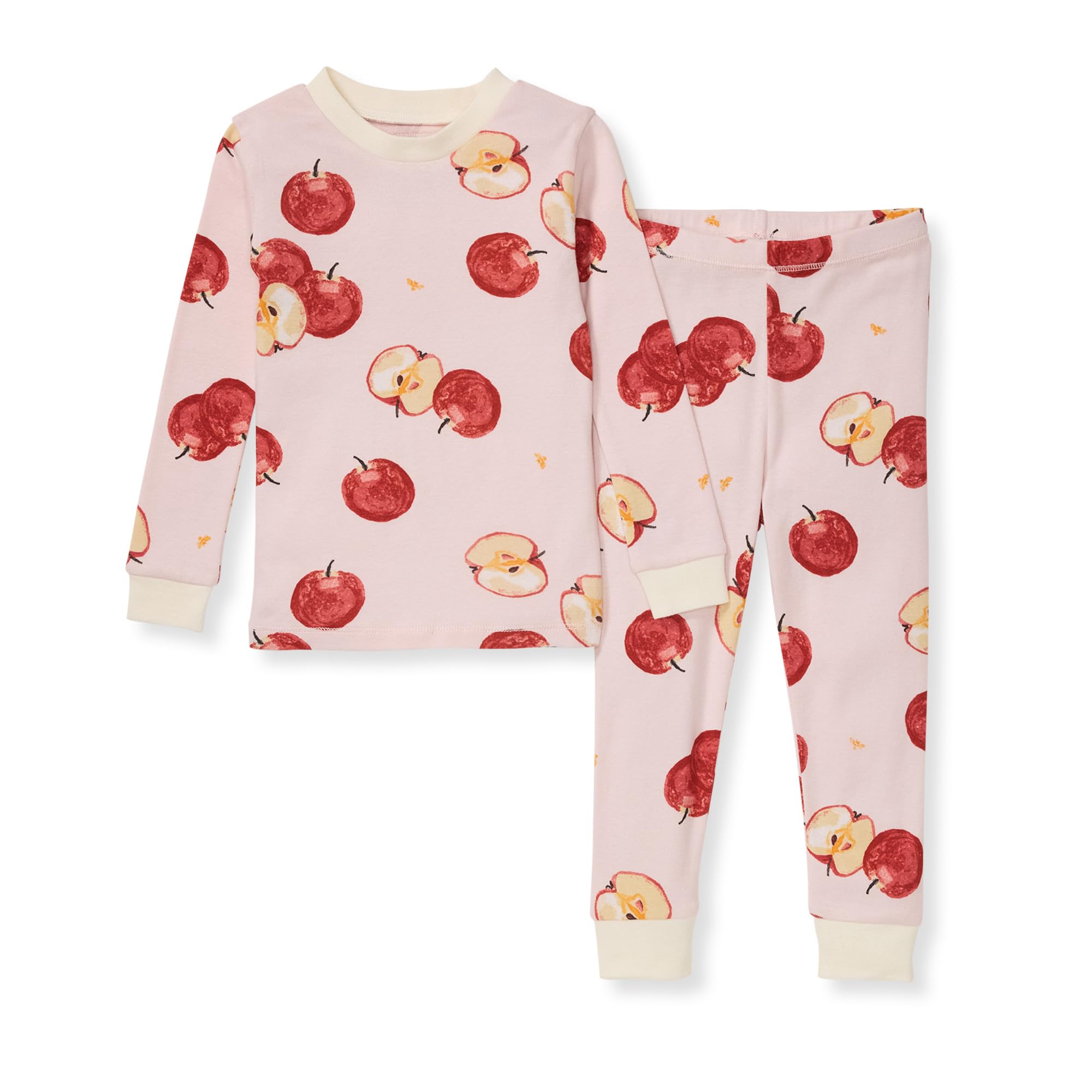 Burt's Bees Baby Baby Girls' Pajamas, Tee and Pant 2-Piece Pj Set, Sunflower Fields, 4 Years