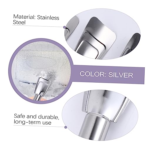 Happyyami 4pcs Stainless Steel Icing Spatula refrigerator for car stainless steel ice scoop squeegee for car Fridge Ice Remover fridge freezer Fridge Dredging Kit Refrigerator Ice Shovel arc