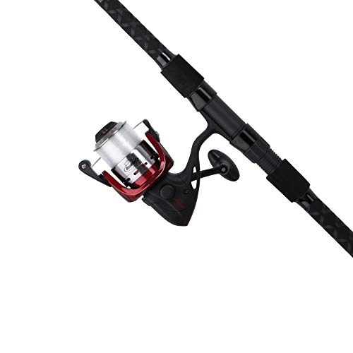 Berkley Glowstik Surf Spinning Reel and Fishing Rod Combo Black/Red/Smoke, 8' - Medium
