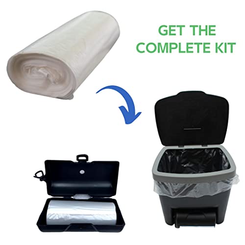 Plastic Bag Roll Dispenser, Trash Bag Storage Box Holder Multipurpose for Home, Kitchen, Bathroom, Car and Pet Waste bag (30 bags - 13” x 20”) (Plastic Bag Roll)