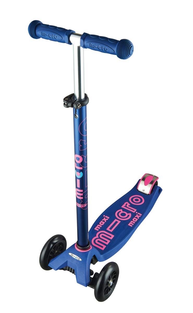 Micro Kickboard - Maxi Deluxe 3-Wheeled, Lean-to-Steer, Swiss-Designed Micro Scooter for Kids, Ages 5-12 - Indigo