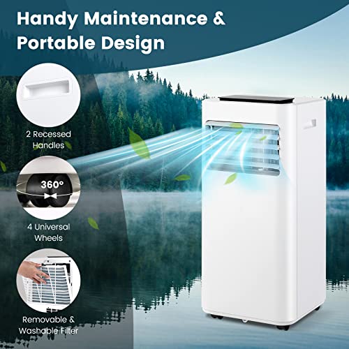 PETSITE 10000 BTU Portable Air Conditioner, 3-in-1 Room AC Unit with Remote Control, Dehumidifier, 24H Timer, Window Kit, Personal Stand up AC for Home, Apartment, Cools up to 350 Sq.Ft