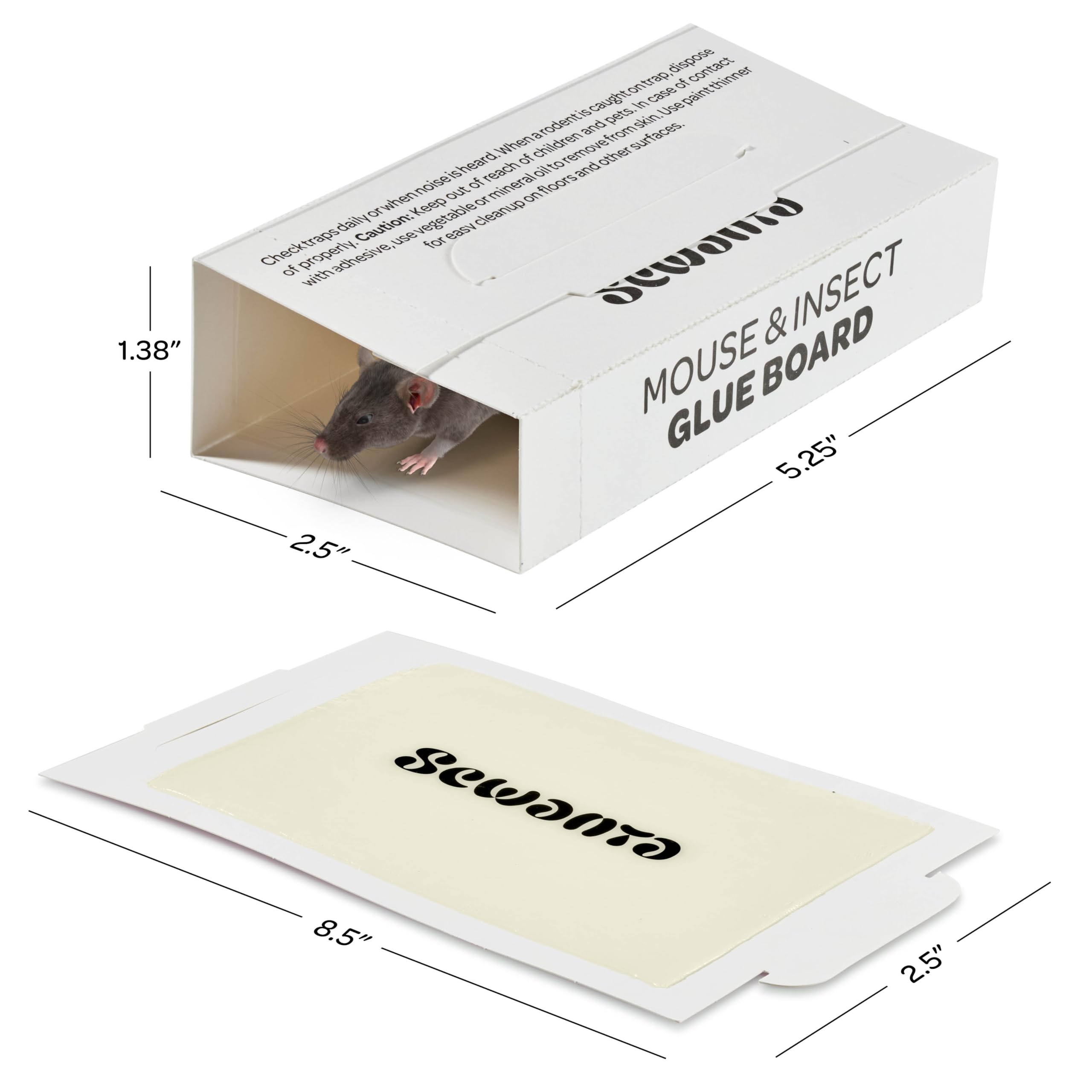 Glue Traps [30 Pack] Pre-Baited Mouse Traps - Ultra-Adhesive Glue Boards for Rodents/Mice, Rats/Snakes/Lizards/Insects - Safe Non-Toxic Sticky Mouse Traps Indoors for Home Office, Garage.
