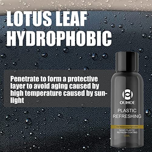 Plastic Revitalizing Coating Agent, 30/50ML Nano Plastic Refreshing Coating, Plastic Parts Refurbish Agent for Car, Plastic Parts Retreading Agent Automotive Interior Cleaning Agent (50ml-1pc)