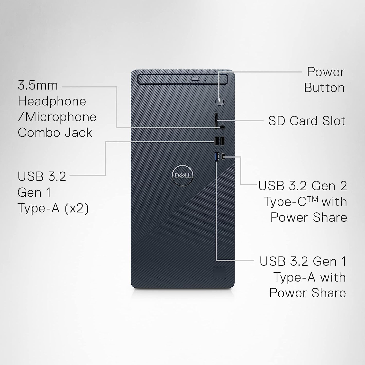 Dell Inspiron 3020 Desktop PC Computer Tower 2023 | 13th Gen Intel Core i7-13700F, 32GB DDR4 RAM, 2TB NVMe M.2 PCIe SSD, NVIDIA GeForce GTX 1660 Super 6GB GPU, Windows 11 Home