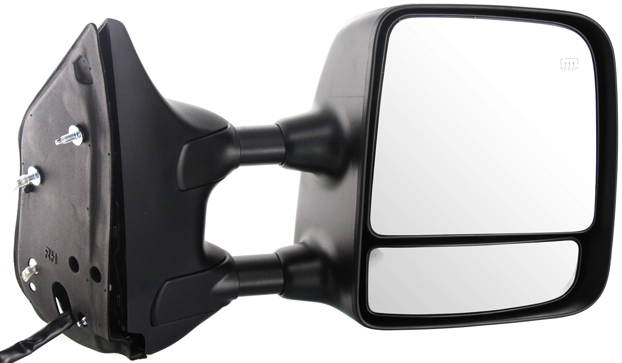 Kool Vue Passenger Side Power Heated Towing Mirror for Nissan Titan 2004-2015 With Memory Chrome With Towing Package