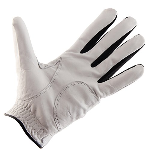 Birsppy AWEHIRU CABRETTA Leather Men Golf Gloves Compression FIT Design Extra Grip Breathable Ultralight (Small)