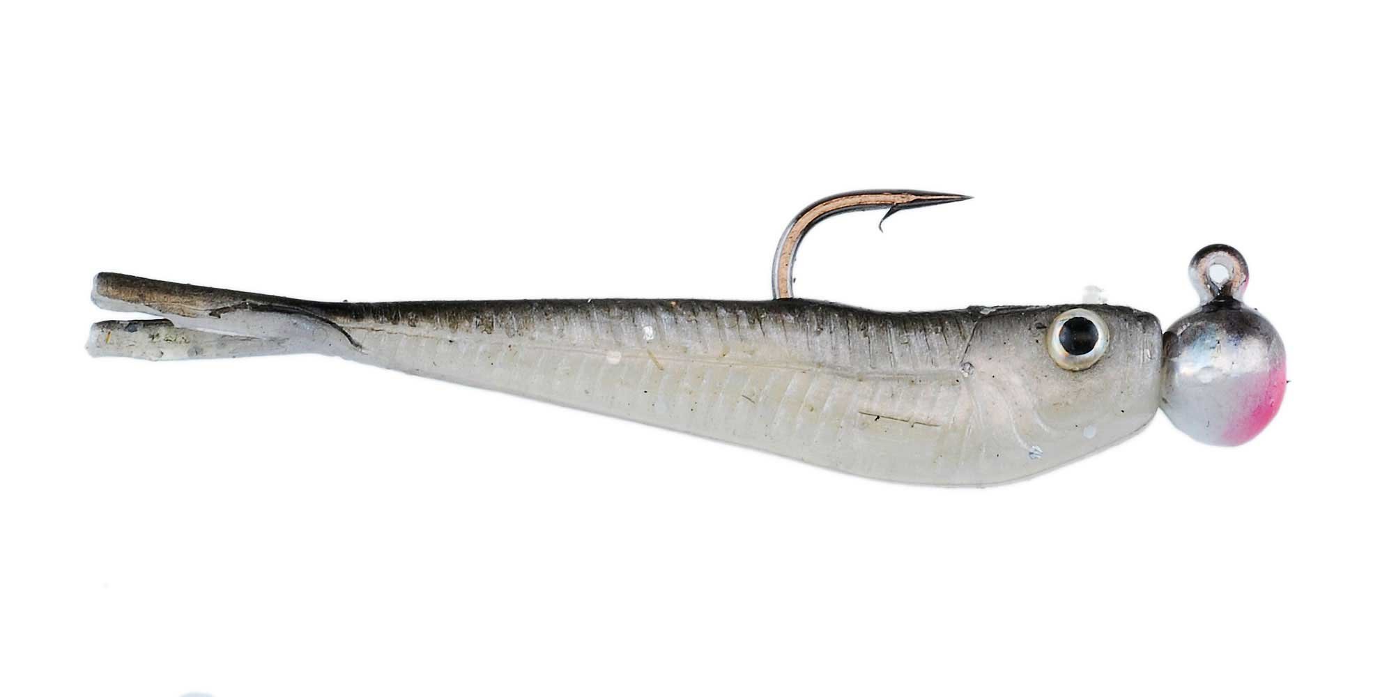 Berkley PowerBait Power Minnow Fishing Bait, Black Shad, 3in | 8cm, Irresistible Scent & Flavor, Realistic Action, Split Tail Design, Ideal for Bass, Walleye, Trout, Panfish Species and More