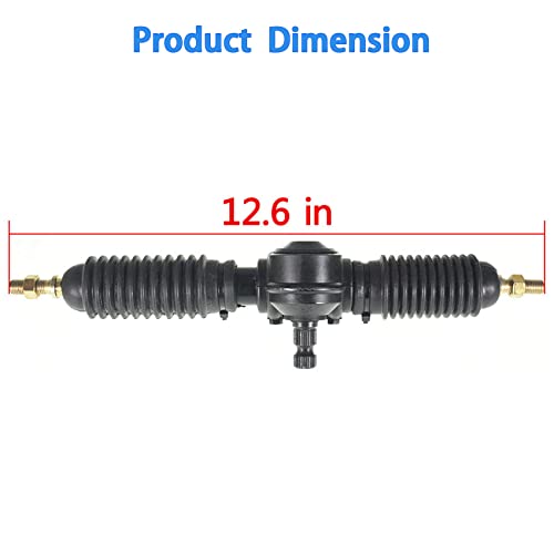 labwork 300mm Steering Wheel Steel Kit 320mm Gear Rack Pinion Adjustable Shaft Set Replacement for 110cc Go Kart