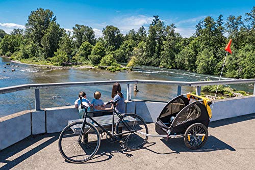 BURLEY Design Bee, 2 Seat, Lightweight, Kids Bike-Only Trailer, Yellow (946203)