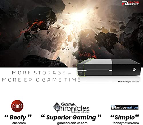 Fantom Drives 2TB Xbox One Hard Drive Upgrade - Easy Snap-On with 3 USB Ports - Compatible with Original Xbox One Only (XBOX-2TB-SH)