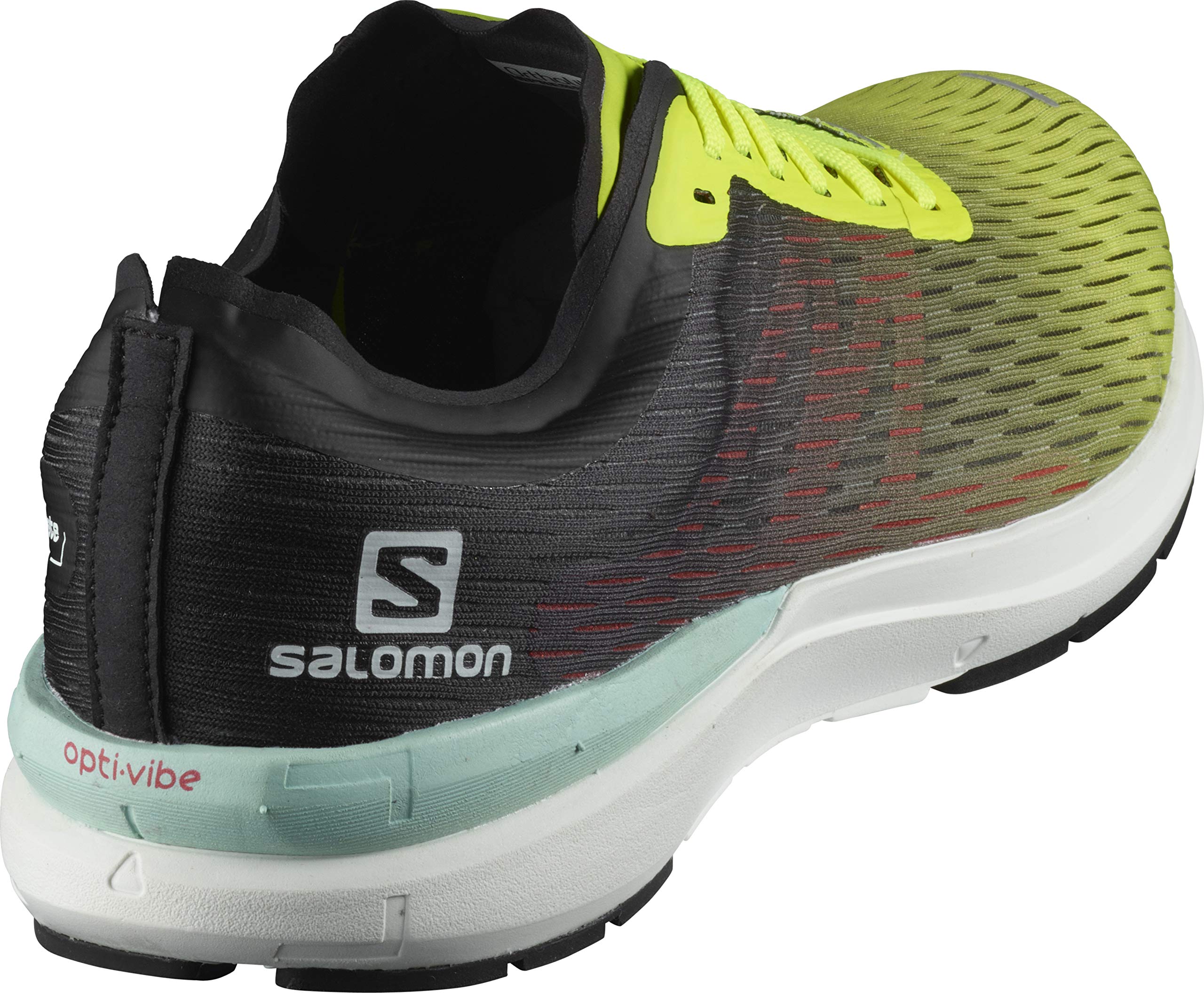 Salomon Sonic 3 Accelerate Road Running Shoes for Men, Safety Yellow/White/Black, 11.5