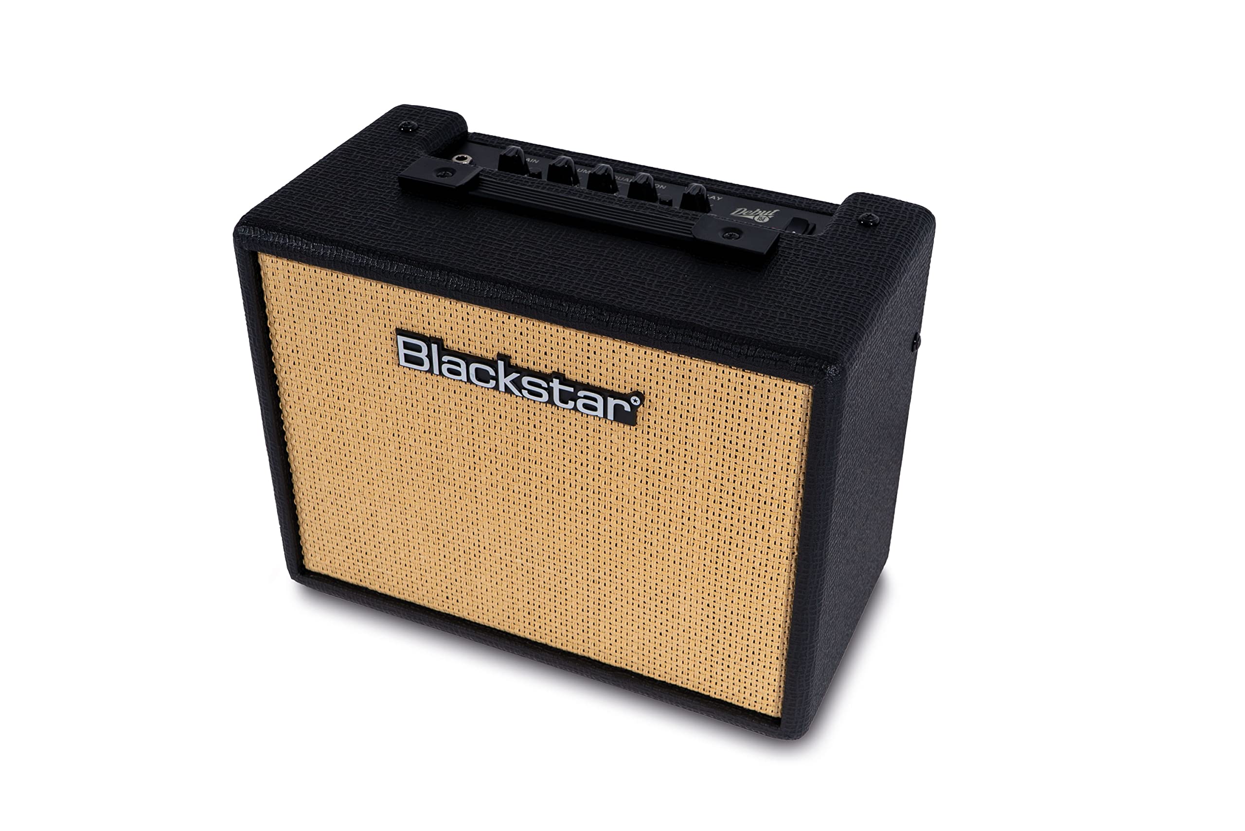 Blackstar Debut 15E Beginners Practice Electric Guitar Amplifier Combo with Delay Effect 15 Watt Headphone Input/Line in MP3 Playback (Black)