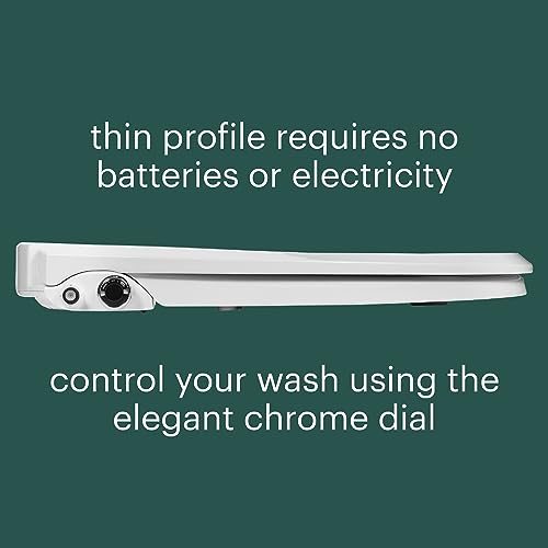 Brondell Bidet Toilet Seat Non-Electric Swash Seat, Fits Round Toilets, White β Dual Nozzle System, Ambient Water Temperature β Bidet with Easy Installation