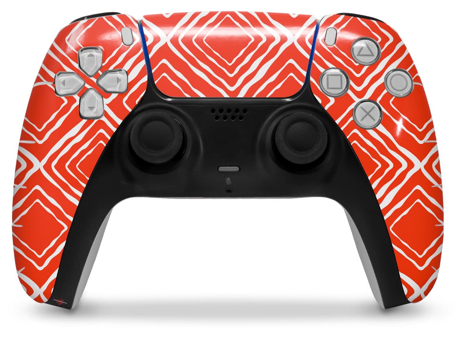 WraptorSkinz Skin Wrap compatible with Sony PS5 DualSense Controller Wavey Red (CONTROLLER NOT INCLUDED)